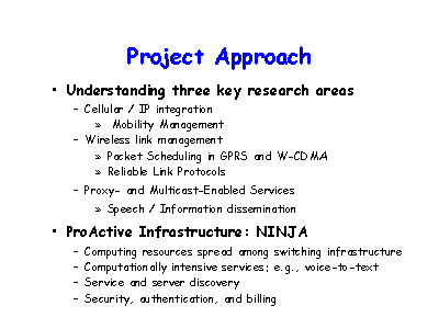 Project Approach